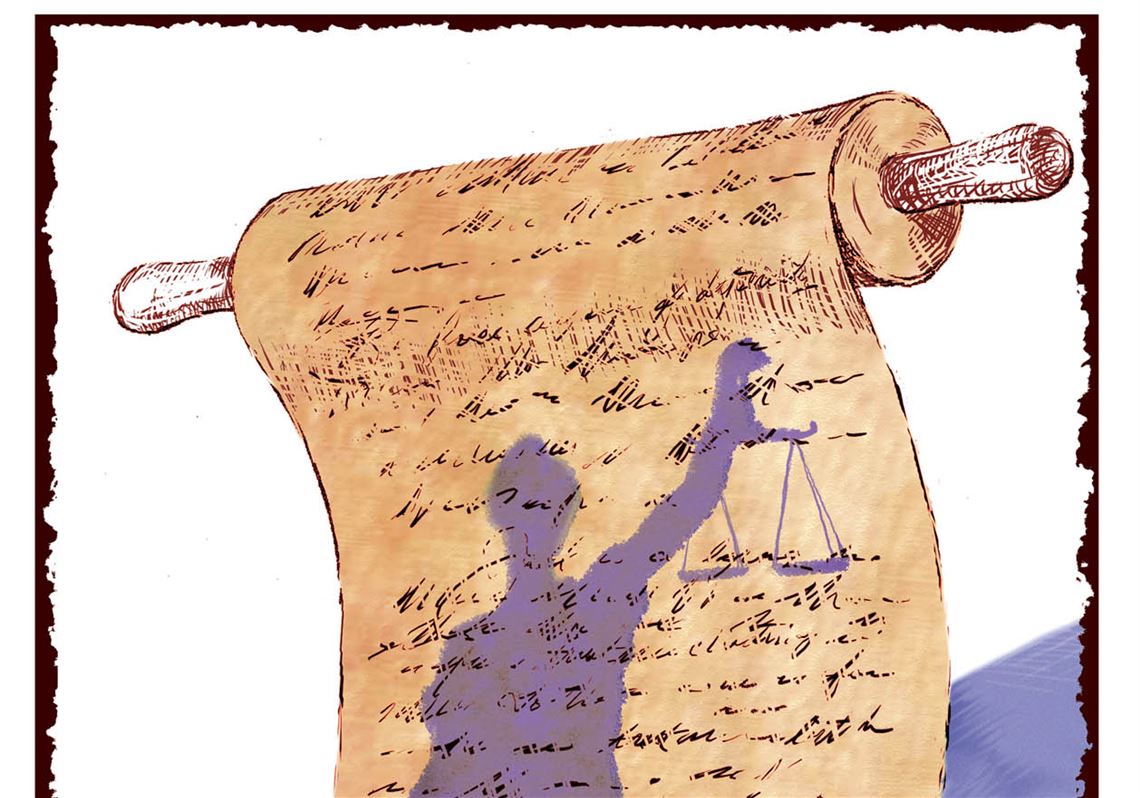 constitution scroll drawing